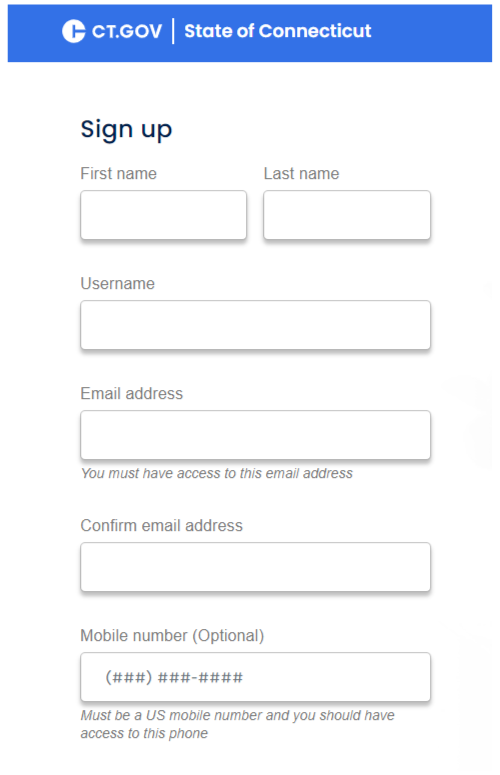 How to create a ct.gov account