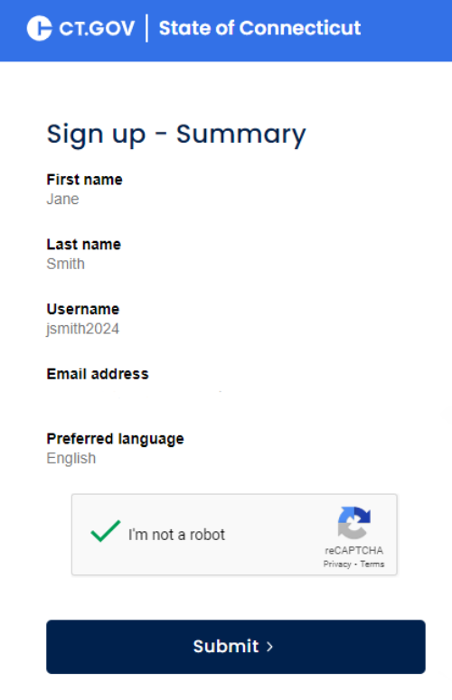 How to create a ct.gov account